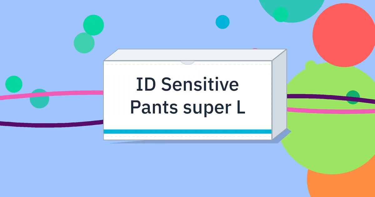 Symbolbild: Packung mit der Aufschrift ID Sensitive Pants super L (PZN 19945536) – Verfügbarkeit und Bezug in Apotheken in Frankfurt am Main