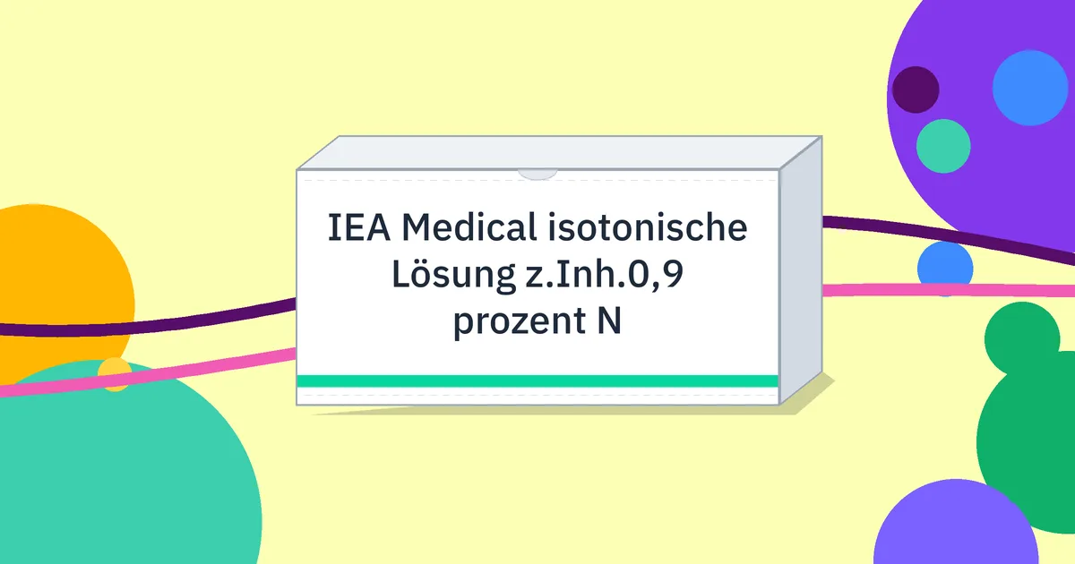 Symbolbild: Packung mit der Aufschrift IEA Medical isotonische Lösung z.Inh.0,9 prozent N (PZN 20319614) – Verfügbarkeit und Bezug in Apotheken in Frankfurt am Main