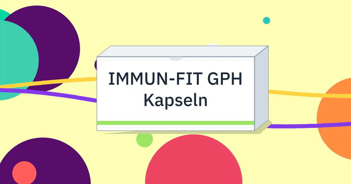 Symbolbild: Packung mit der Aufschrift IMMUN-FIT GPH Kapseln (PZN 15614127) – Verfügbarkeit und Bezug in Apotheken in Frankfurt am Main