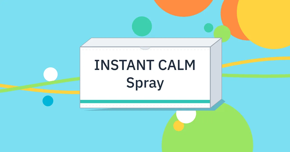 Symbolbild: Packung mit der Aufschrift INSTANT CALM Spray (PZN 11351381) – Verfügbarkeit und Bezug in Apotheken in Frankfurt am Main