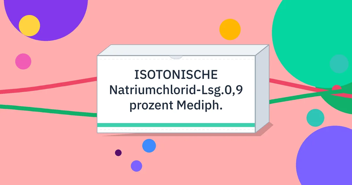 Symbolbild: Packung mit der Aufschrift ISOTONISCHE Natriumchlorid-Lsg.0,9 prozent Mediph. (PZN 19392244) – Verfügbarkeit und Bezug in Apotheken in Frankfurt am Main