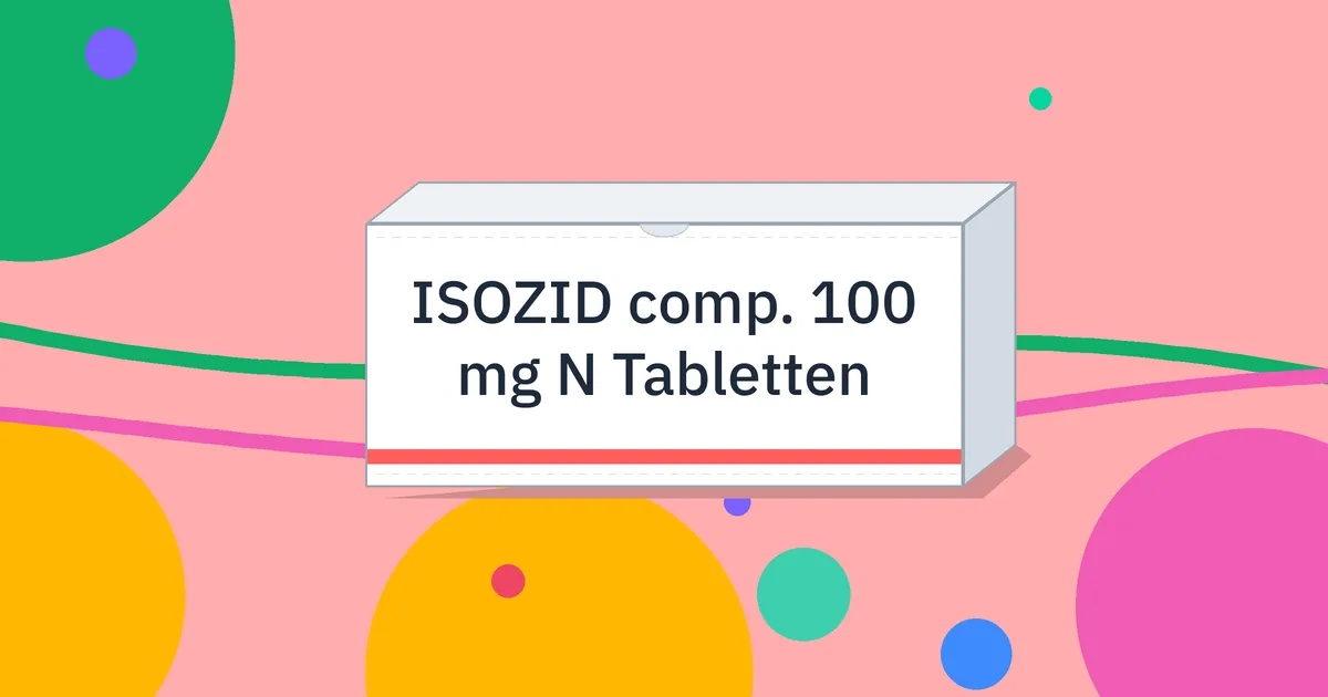 Symbolbild: Packung mit der Aufschrift ISOZID comp. 100 mg N Tabletten (PZN 04810026) – Verfügbarkeit und Bezug in Apotheken in Frankfurt am Main