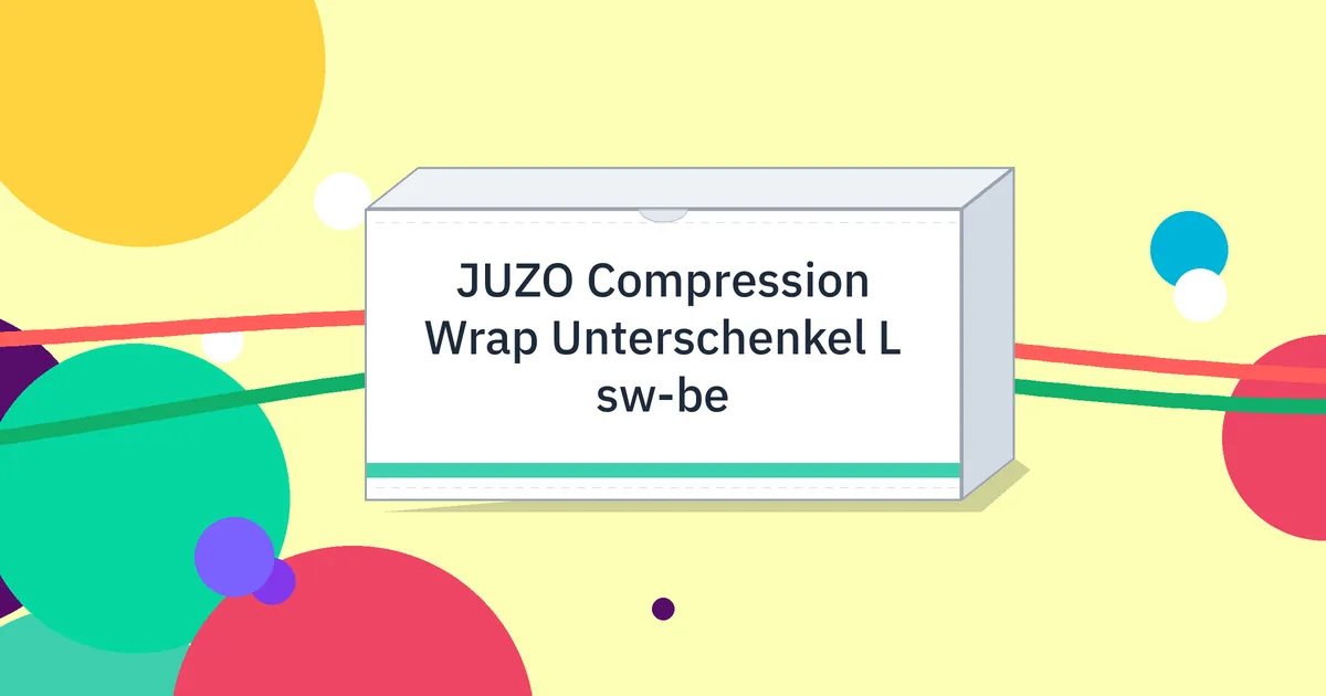 Symbolbild: Packung mit der Aufschrift JUZO Compression Wrap Unterschenkel L sw-be (PZN 13580542) – Verfügbarkeit und Bezug in Apotheken in Frankfurt am Main