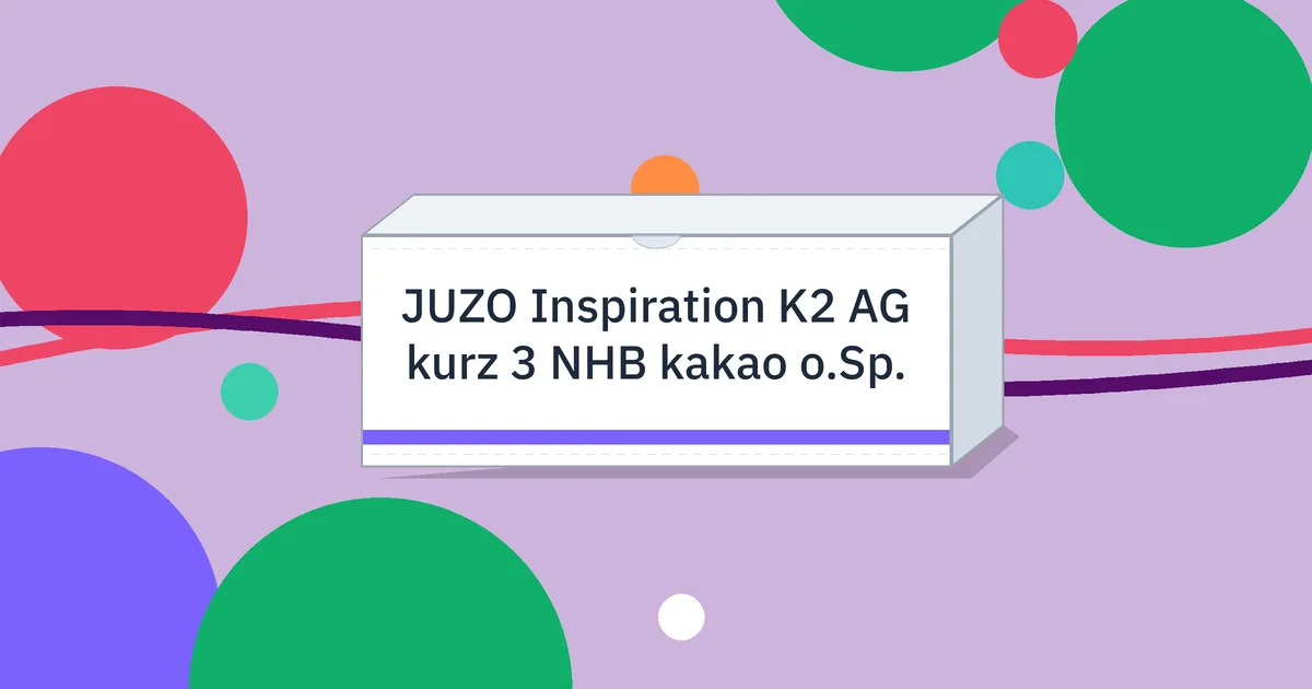 Symbolbild: Packung mit der Aufschrift JUZO Inspiration K2 AG kurz 3 NHB kakao o.Sp. (PZN 14921436) – Verfügbarkeit und Bezug in Apotheken in Frankfurt am Main