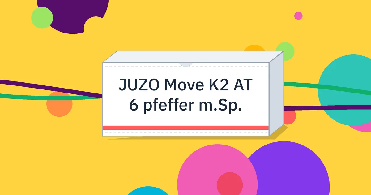 Symbolbild: Packung mit der Aufschrift JUZO Move K2 AT 6 pfeffer m.Sp. (PZN 20667568) – Verfügbarkeit und Bezug in Apotheken in Frankfurt am Main