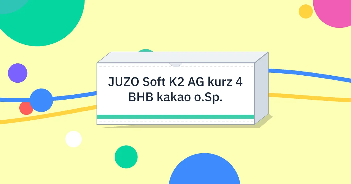 Symbolbild: Packung mit der Aufschrift JUZO Soft K2 AG kurz 4 BHB kakao o.Sp. (PZN 14827186) – Verfügbarkeit und Bezug in Apotheken in Frankfurt am Main