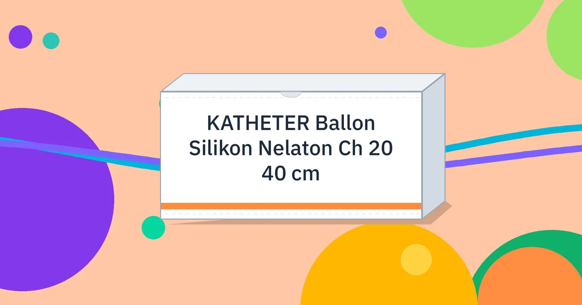 Symbolbild: Packung mit der Aufschrift KATHETER Ballon Silikon Nelaton Ch 20 40 cm (PZN 01085636) – Verfügbarkeit und Bezug in Apotheken in Frankfurt am Main