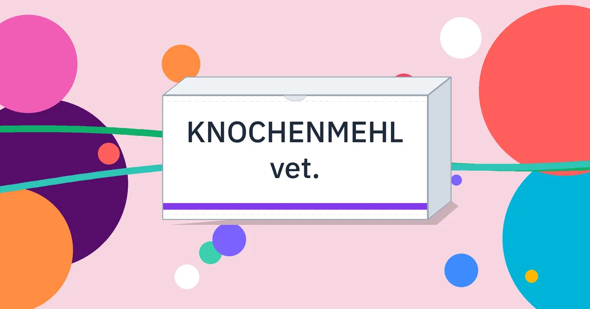 Symbolbild: Packung mit der Aufschrift KNOCHENMEHL vet. (PZN 03771100) – Verfügbarkeit und Bezug in Apotheken in Frankfurt am Main