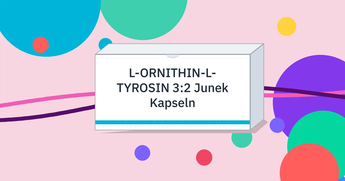 Symbolbild: Packung mit der Aufschrift L-ORNITHIN-L-TYROSIN 3:2 Junek Kapseln (PZN 00983416) – Verfügbarkeit und Bezug in Apotheken in Frankfurt am Main