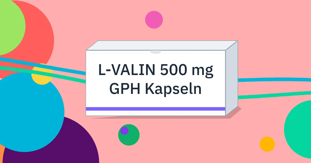 Symbolbild: Packung mit der Aufschrift L-VALIN 500 mg GPH Kapseln (PZN 09918981) – Verfügbarkeit und Bezug in Apotheken in Frankfurt am Main