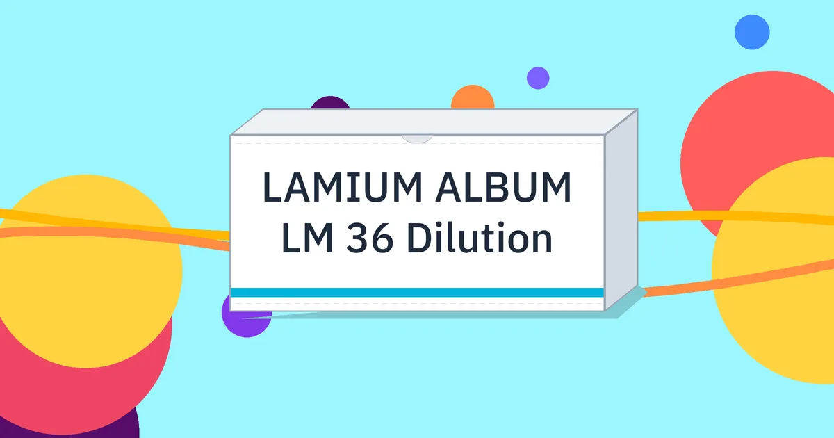 Symbolbild: Packung mit der Aufschrift LAMIUM ALBUM LM 36 Dilution (PZN 13521976) – Verfügbarkeit und Bezug in Apotheken in Frankfurt am Main