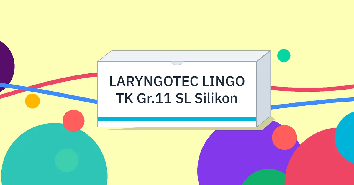 Symbolbild: Packung mit der Aufschrift LARYNGOTEC LINGO TK Gr.11 SL Silikon (PZN 03309614) – Verfügbarkeit und Bezug in Apotheken in Frankfurt am Main