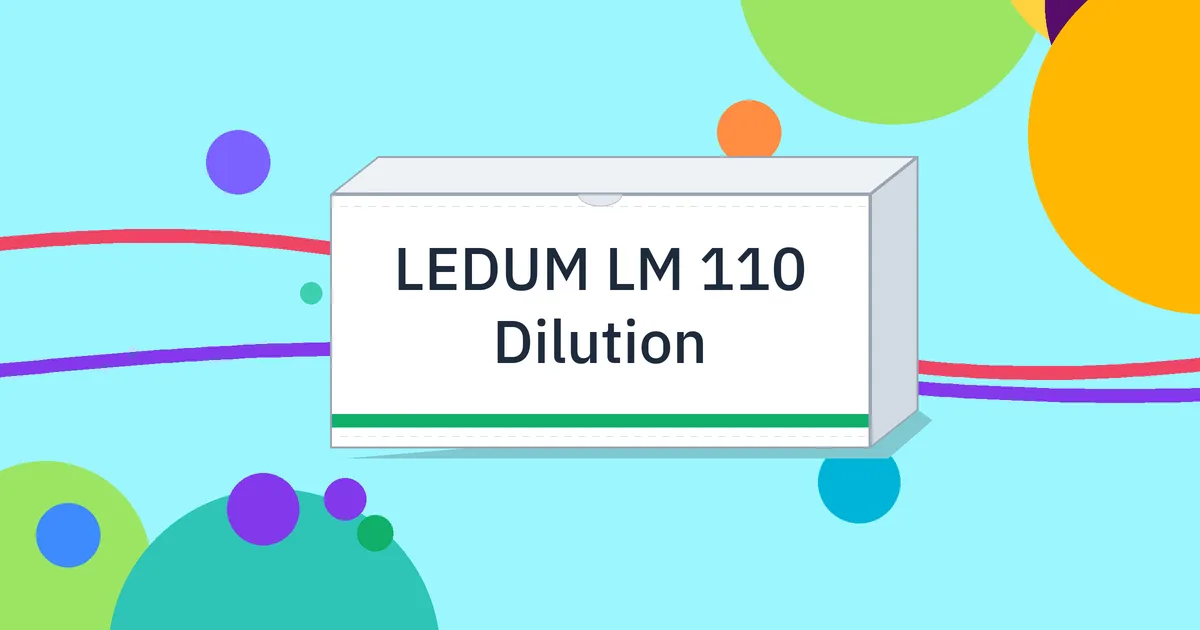 Symbolbild: Packung mit der Aufschrift LEDUM LM 110 Dilution (PZN 12930483) – Verfügbarkeit und Bezug in Apotheken in Frankfurt am Main