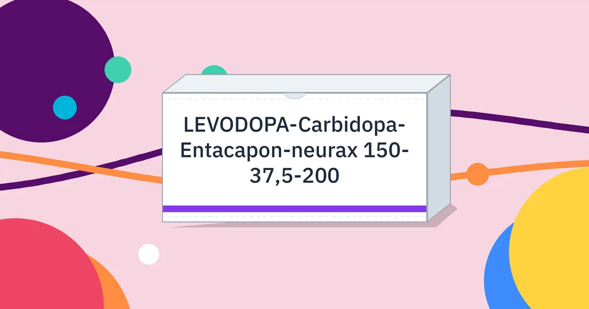 Symbolbild: Packung mit der Aufschrift LEVODOPA-Carbidopa-Entacapon-neurax 150-37,5-200 (PZN 10352929) – Verfügbarkeit und Bezug in Apotheken in Frankfurt am Main
