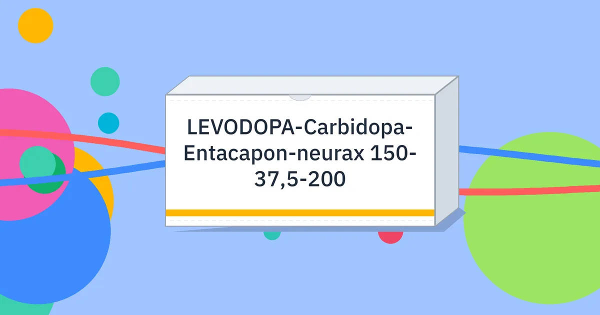 Symbolbild: Packung mit der Aufschrift LEVODOPA-Carbidopa-Entacapon-neurax 150-37,5-200 (PZN 10303227) – Verfügbarkeit und Bezug in Apotheken in Frankfurt am Main