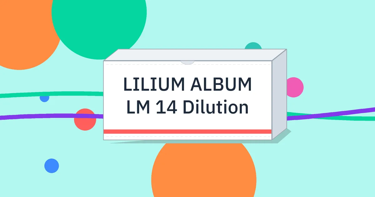 Symbolbild: Packung mit der Aufschrift LILIUM ALBUM LM 14 Dilution (PZN 12930684) – Verfügbarkeit und Bezug in Apotheken in Frankfurt am Main