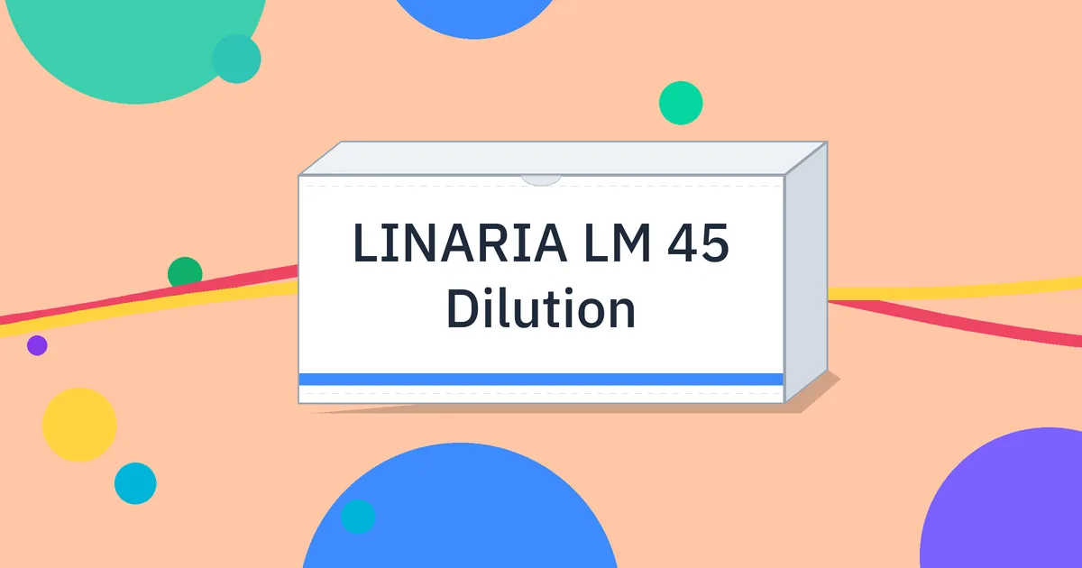 Symbolbild: Packung mit der Aufschrift LINARIA LM 45 Dilution (PZN 13529400) – Verfügbarkeit und Bezug in Apotheken in Frankfurt am Main
