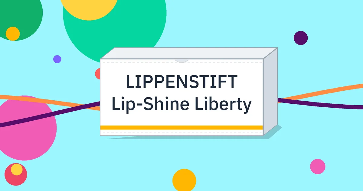 Symbolbild: Packung mit der Aufschrift LIPPENSTIFT Lip-Shine Liberty (PZN 19169138) – Verfügbarkeit und Bezug in Apotheken in Frankfurt am Main