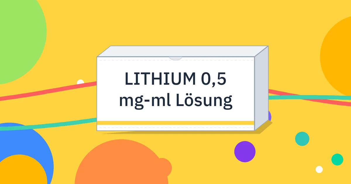 Symbolbild: Packung mit der Aufschrift LITHIUM 0,5 mg-ml Lösung (PZN 20346686) – Verfügbarkeit und Bezug in Apotheken in Frankfurt am Main