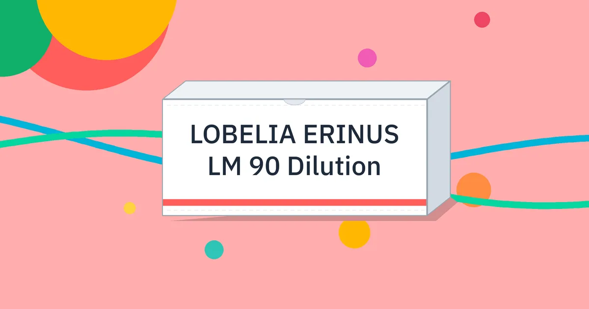 Symbolbild: Packung mit der Aufschrift LOBELIA ERINUS LM 90 Dilution (PZN 13533643) – Verfügbarkeit und Bezug in Apotheken in Frankfurt am Main
