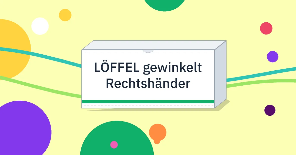 Symbolbild: Packung mit der Aufschrift LÖFFEL gewinkelt Rechtshänder (PZN 07742696) – Verfügbarkeit und Bezug in Apotheken in Frankfurt am Main