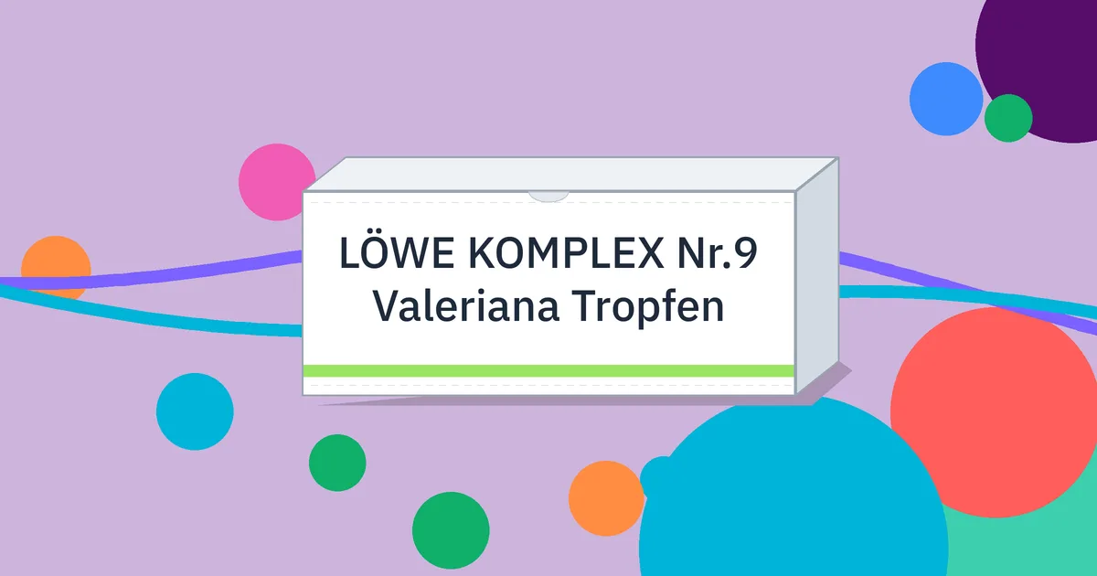 Symbolbild: Packung mit der Aufschrift LÖWE KOMPLEX Nr.9 Valeriana Tropfen (PZN 00118397) – Verfügbarkeit und Bezug in Apotheken in Frankfurt am Main