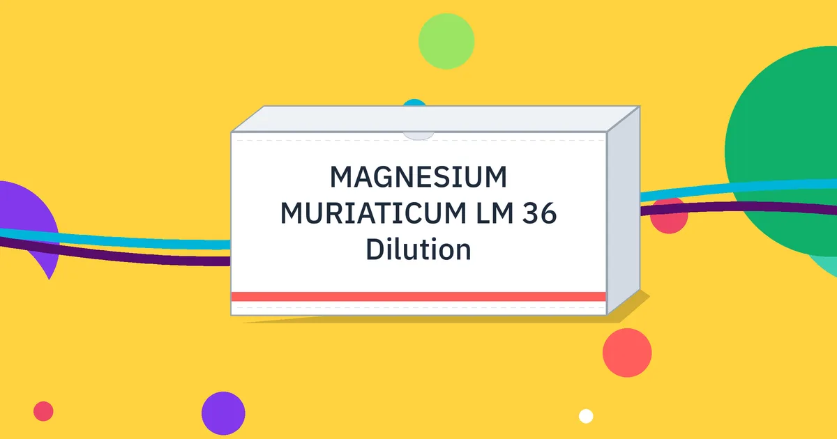 Symbolbild: Packung mit der Aufschrift MAGNESIUM MURIATICUM LM 36 Dilution (PZN 12939024) – Verfügbarkeit und Bezug in Apotheken in Frankfurt am Main