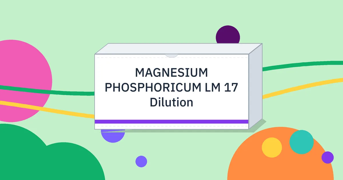 Symbolbild: Packung mit der Aufschrift MAGNESIUM PHOSPHORICUM LM 17 Dilution (PZN 12939277) – Verfügbarkeit und Bezug in Apotheken in Frankfurt am Main