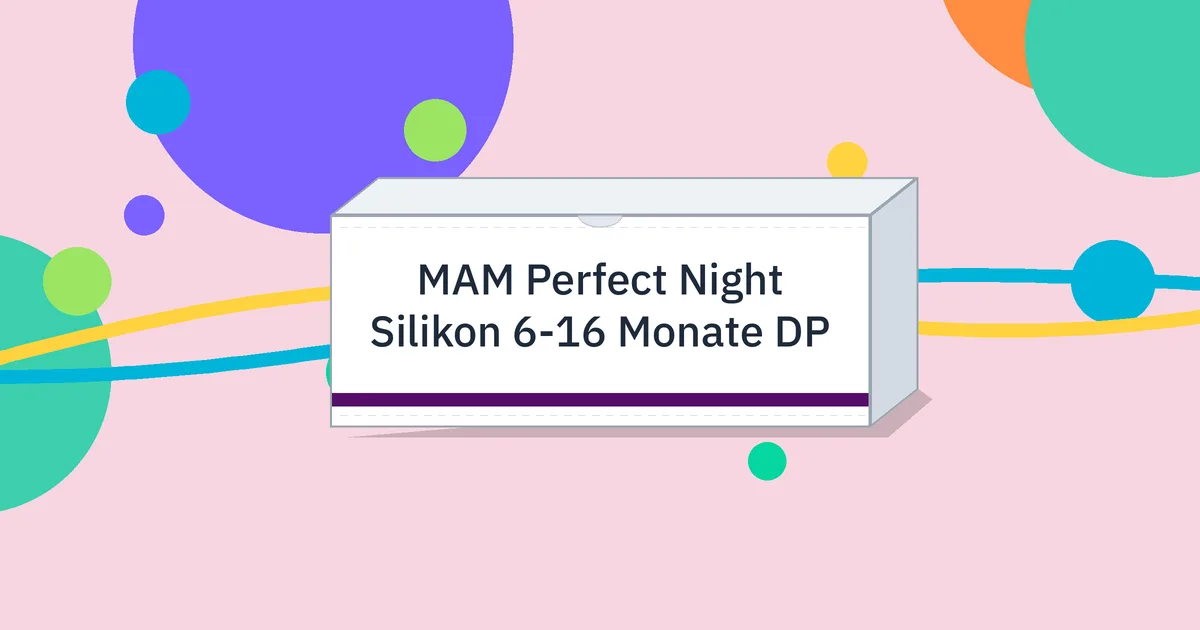 Symbolbild: Packung mit der Aufschrift MAM Perfect Night Silikon 6-16 Monate DP (PZN 17635412) – Verfügbarkeit und Bezug in Apotheken in Frankfurt am Main