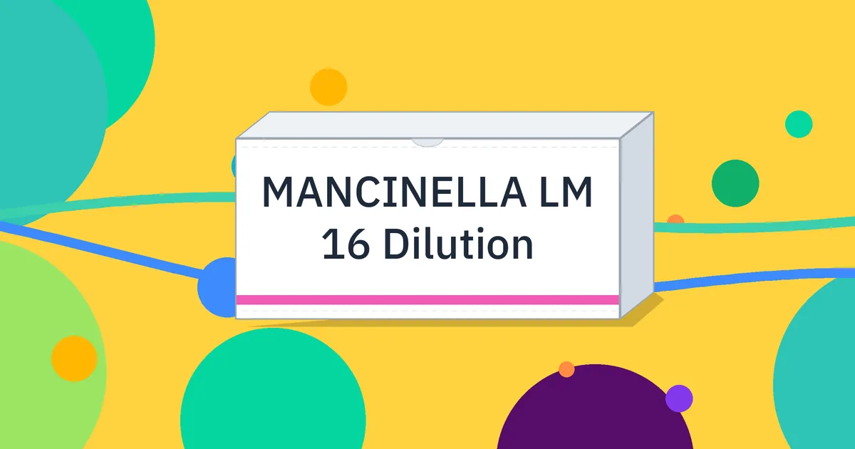 Symbolbild: Packung mit der Aufschrift MANCINELLA LM 16 Dilution (PZN 13540867) – Verfügbarkeit und Bezug in Apotheken in Frankfurt am Main