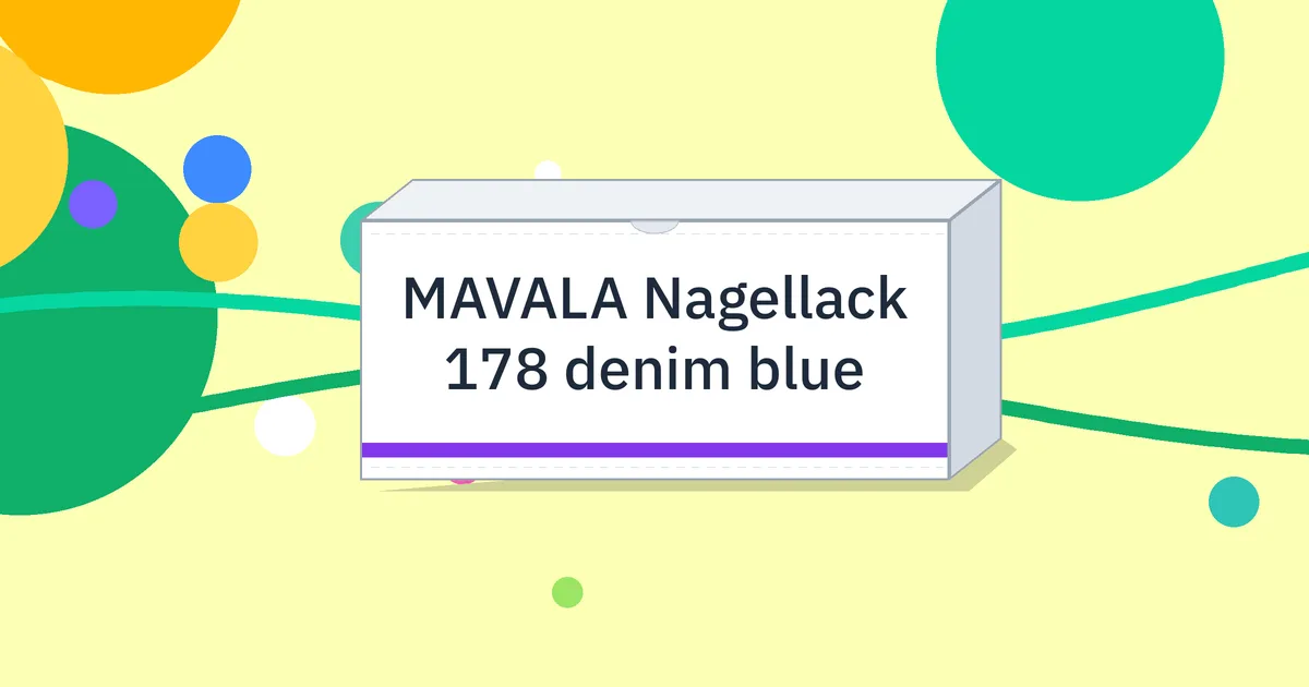 Symbolbild: Packung mit der Aufschrift MAVALA Nagellack 178 denim blue (PZN 12457319) – Verfügbarkeit und Bezug in Apotheken in Frankfurt am Main