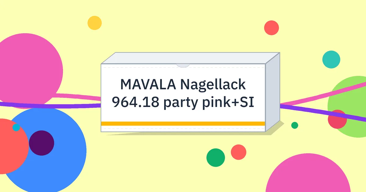 Symbolbild: Packung mit der Aufschrift MAVALA Nagellack 964.18 party pink+SI (PZN 17817538) – Verfügbarkeit und Bezug in Apotheken in Frankfurt am Main