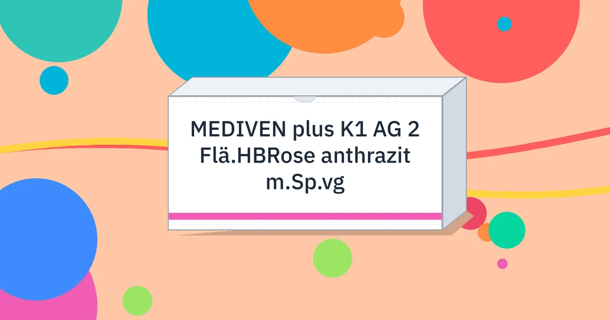 Symbolbild: Packung mit der Aufschrift MEDIVEN plus K1 AG 2 Flä.HBRose anthrazit m.Sp.vg (PZN 15911517) – Verfügbarkeit und Bezug in Apotheken in Frankfurt am Main