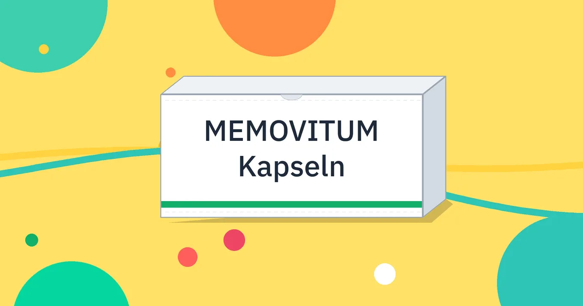 Symbolbild: Packung mit der Aufschrift MEMOVITUM Kapseln (PZN 11543778) – Verfügbarkeit und Bezug in Apotheken in Frankfurt am Main