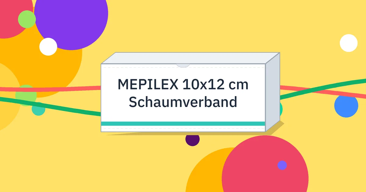 Symbolbild: Packung mit der Aufschrift MEPILEX 10x12 cm Schaumverband (PZN 13719454) – Verfügbarkeit und Bezug in Apotheken in Frankfurt am Main