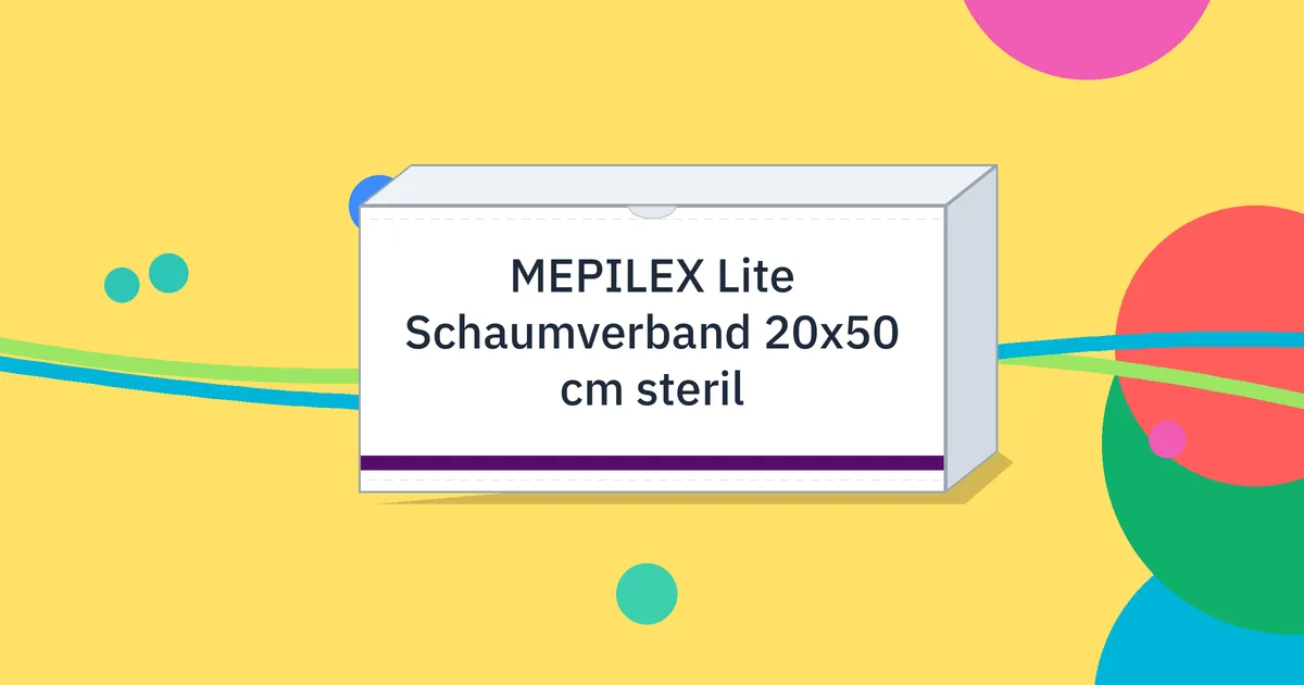 Symbolbild: Packung mit der Aufschrift MEPILEX Lite Schaumverband 20x50 cm steril (PZN 14139374) – Verfügbarkeit und Bezug in Apotheken in Frankfurt am Main