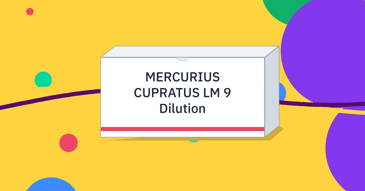 Symbolbild: Packung mit der Aufschrift MERCURIUS CUPRATUS LM 9 Dilution (PZN 12950356) – Verfügbarkeit und Bezug in Apotheken in Frankfurt am Main