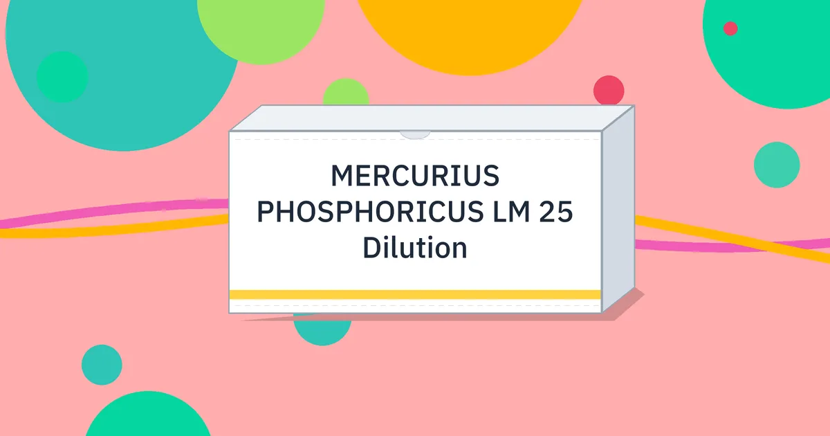Symbolbild: Packung mit der Aufschrift MERCURIUS PHOSPHORICUS LM 25 Dilution (PZN 12952875) – Verfügbarkeit und Bezug in Apotheken in Frankfurt am Main