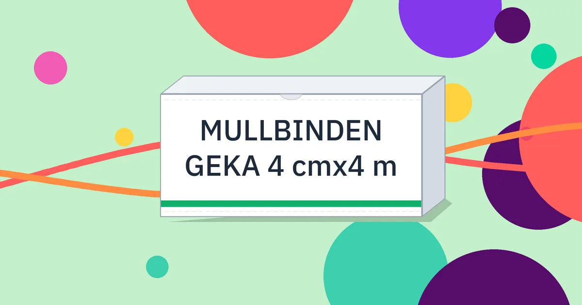 Symbolbild: Packung mit der Aufschrift MULLBINDEN GEKA 4 cmx4 m (PZN 01568464) – Verfügbarkeit und Bezug in Apotheken in Frankfurt am Main