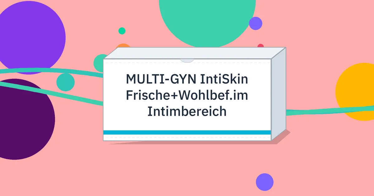 Symbolbild: Packung mit der Aufschrift MULTI-GYN IntiSkin Frische+Wohlbef.im Intimbereich (PZN 04435485) – Verfügbarkeit und Bezug in Apotheken in Frankfurt am Main