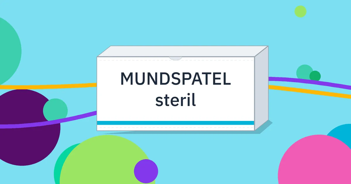 Symbolbild: Packung mit der Aufschrift MUNDSPATEL steril (PZN 00679500) – Verfügbarkeit und Bezug in Apotheken in Frankfurt am Main