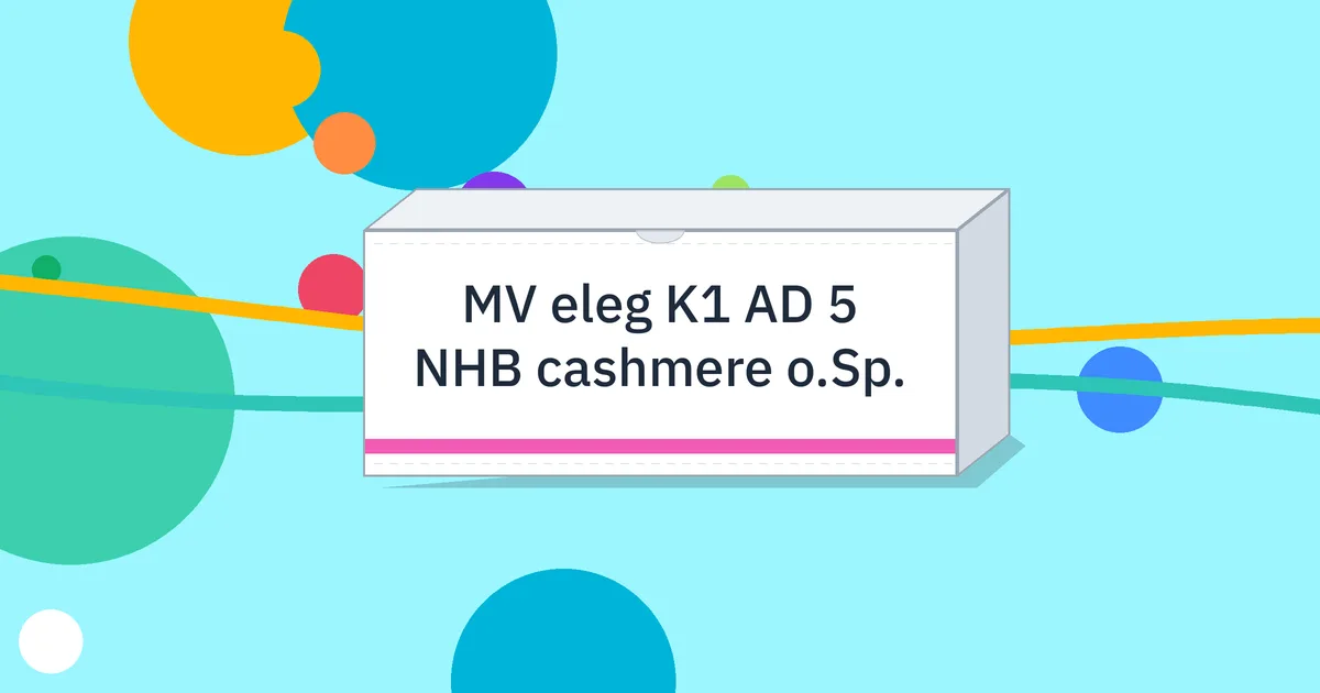 Symbolbild: Packung mit der Aufschrift MV eleg K1 AD 5 NHB cashmere o.Sp. (PZN 15674201) – Verfügbarkeit und Bezug in Apotheken in Frankfurt am Main
