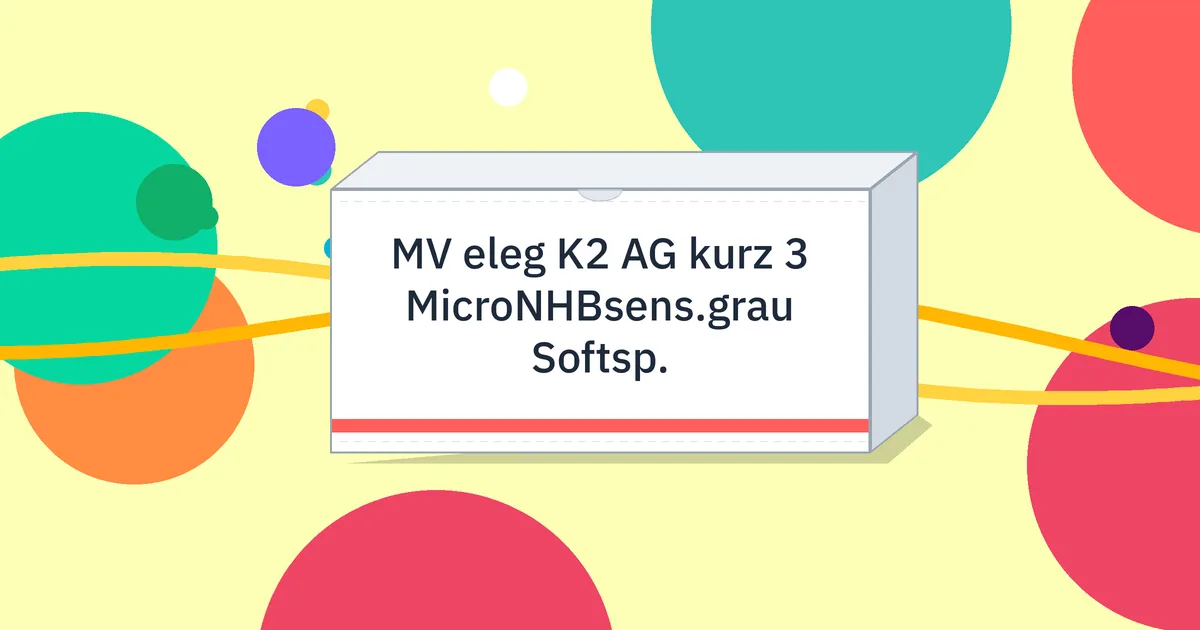 Symbolbild: Packung mit der Aufschrift MV eleg K2 AG kurz 3 MicroNHBsens.grau Softsp. (PZN 18926896) – Verfügbarkeit und Bezug in Apotheken in Frankfurt am Main