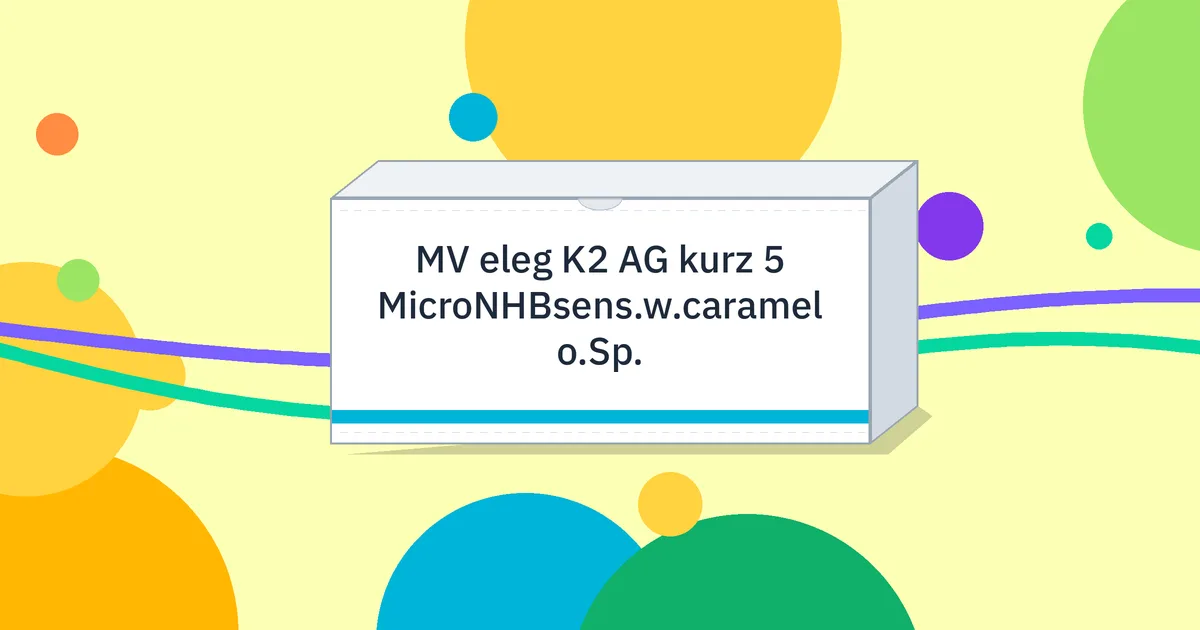 Symbolbild: Packung mit der Aufschrift MV eleg K2 AG kurz 5 MicroNHBsens.w.caramel o.Sp. (PZN 16069784) – Verfügbarkeit und Bezug in Apotheken in Frankfurt am Main