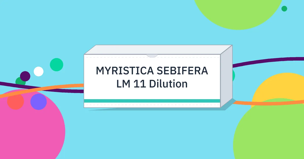 Symbolbild: Packung mit der Aufschrift MYRISTICA SEBIFERA LM 11 Dilution (PZN 13612561) – Verfügbarkeit und Bezug in Apotheken in Frankfurt am Main