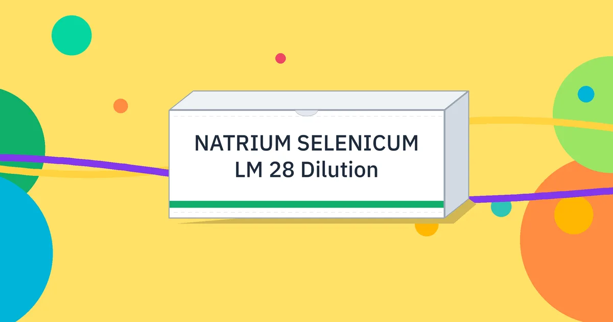 Symbolbild: Packung mit der Aufschrift NATRIUM SELENICUM LM 28 Dilution (PZN 13616961) – Verfügbarkeit und Bezug in Apotheken in Frankfurt am Main