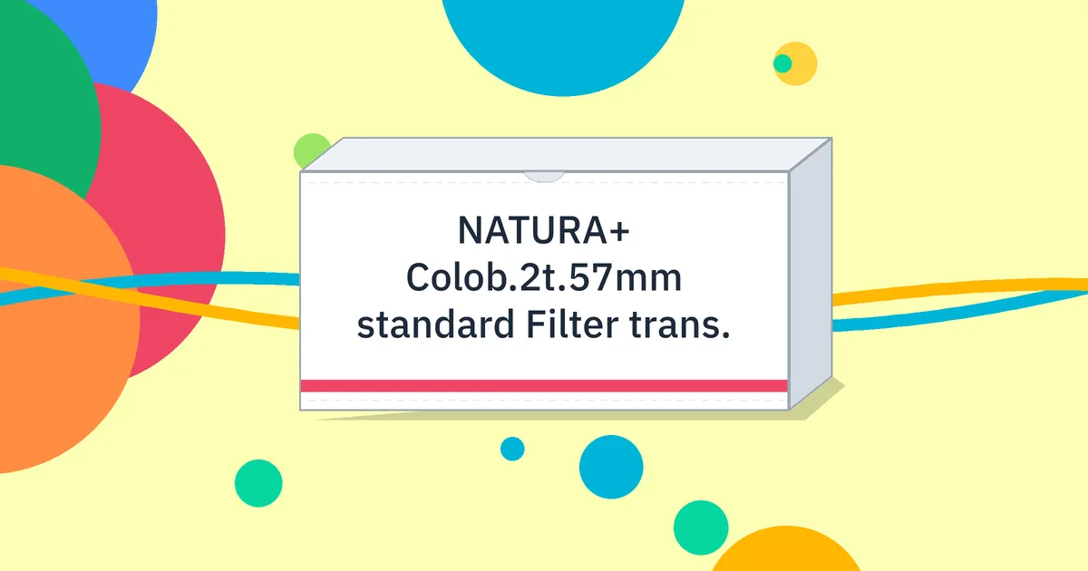 Symbolbild: Packung mit der Aufschrift NATURA+ Colob.2t.57mm standard Filter trans. (PZN 13233007) – Verfügbarkeit und Bezug in Apotheken in Frankfurt am Main