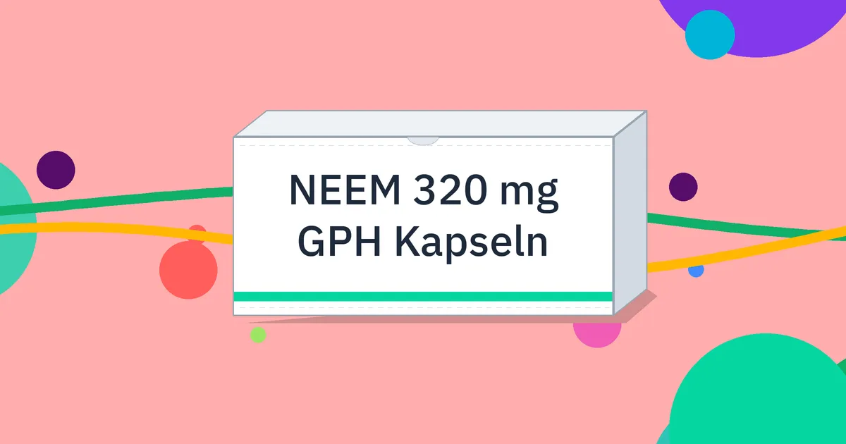 Symbolbild: Packung mit der Aufschrift NEEM 320 mg GPH Kapseln (PZN 10098023) – Verfügbarkeit und Bezug in Apotheken in Frankfurt am Main