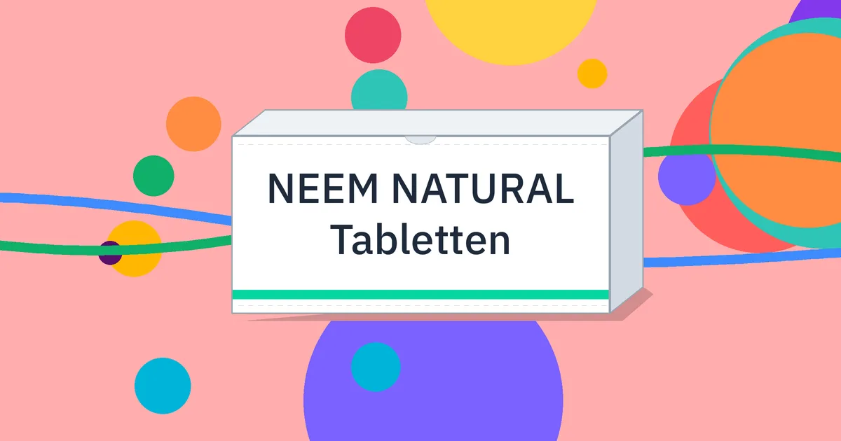 Symbolbild: Packung mit der Aufschrift NEEM NATURAL Tabletten (PZN 19155107) – Verfügbarkeit und Bezug in Apotheken in Frankfurt am Main