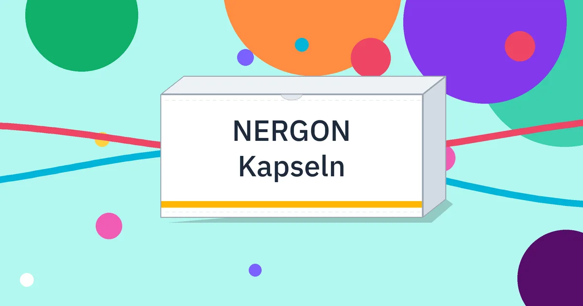 Symbolbild: Packung mit der Aufschrift NERGON Kapseln (PZN 12358770) – Verfügbarkeit und Bezug in Apotheken in Frankfurt am Main